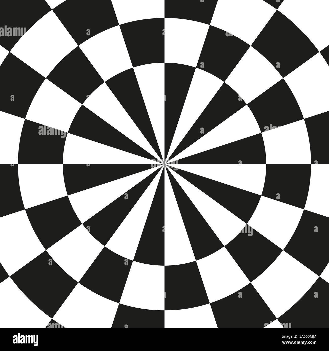 Geometric radial pattern. Black and white optical. Circular symmetry ...