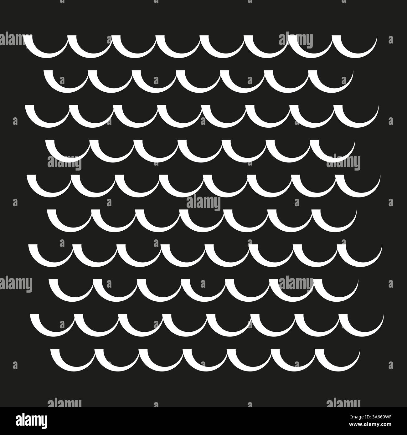 Repeating black white wave pattern hi-res stock photography and images - Alamy