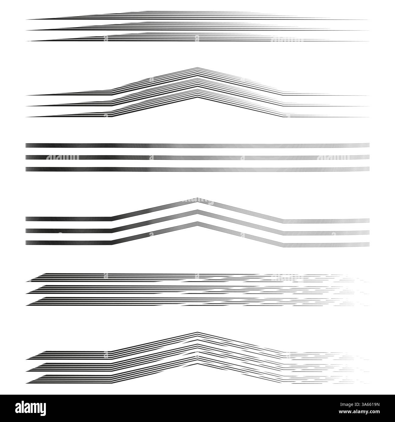 Gradient linear pattern. Abstract chevron design. Black and white style ...
