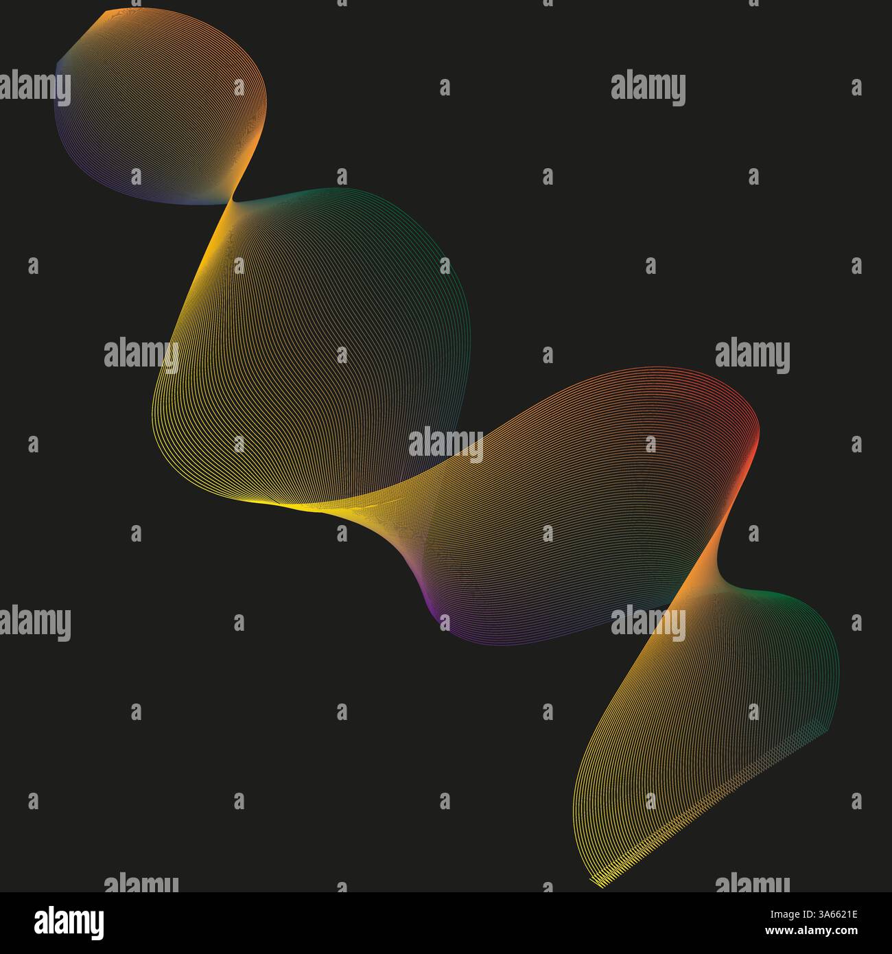 Wave spiral icons. Black gray gradient. Abstract motion symbols. Vector ...