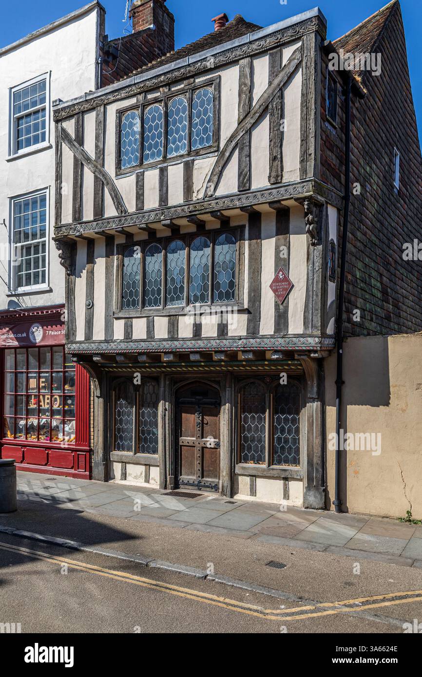 A Historic Building of Kent on Palace Street in Canterbury, Kent Stock ...