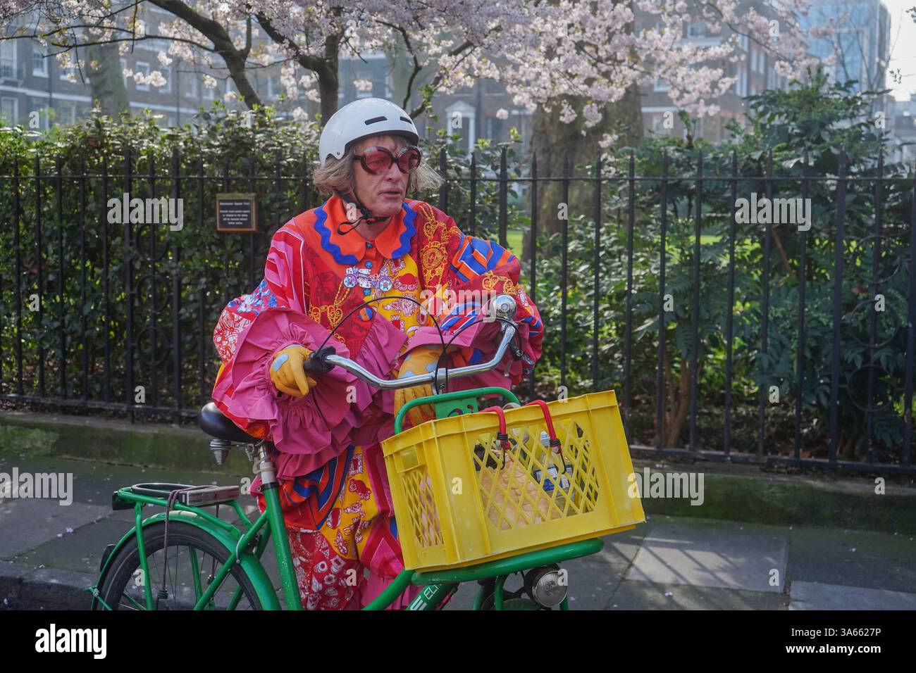 London, UK 25 March 2025. Sir Grayson Perry (pictured) wearing goggles ...