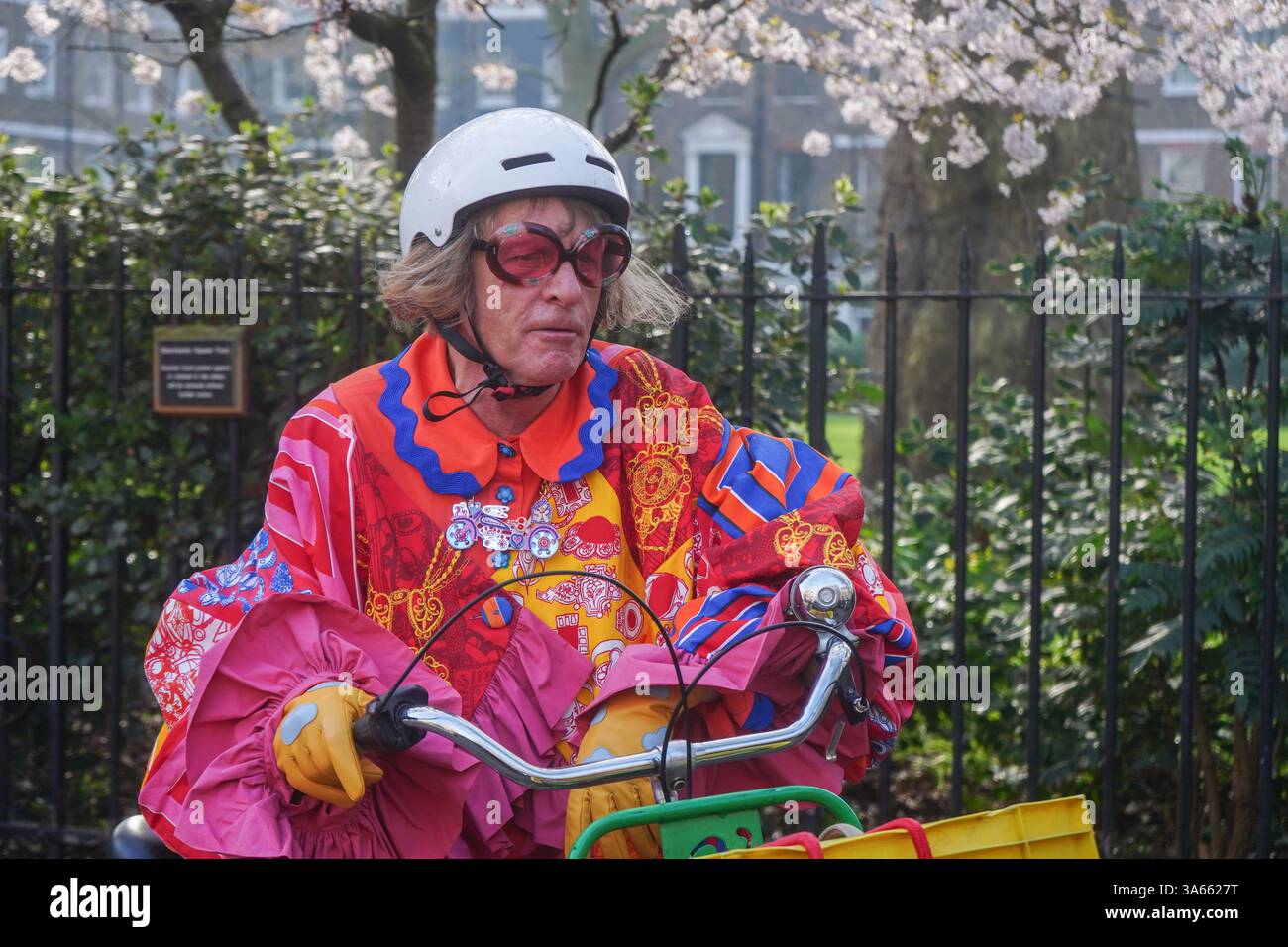 London, UK 25 March 2025. Sir Grayson Perry (pictured) wearing goggles ...