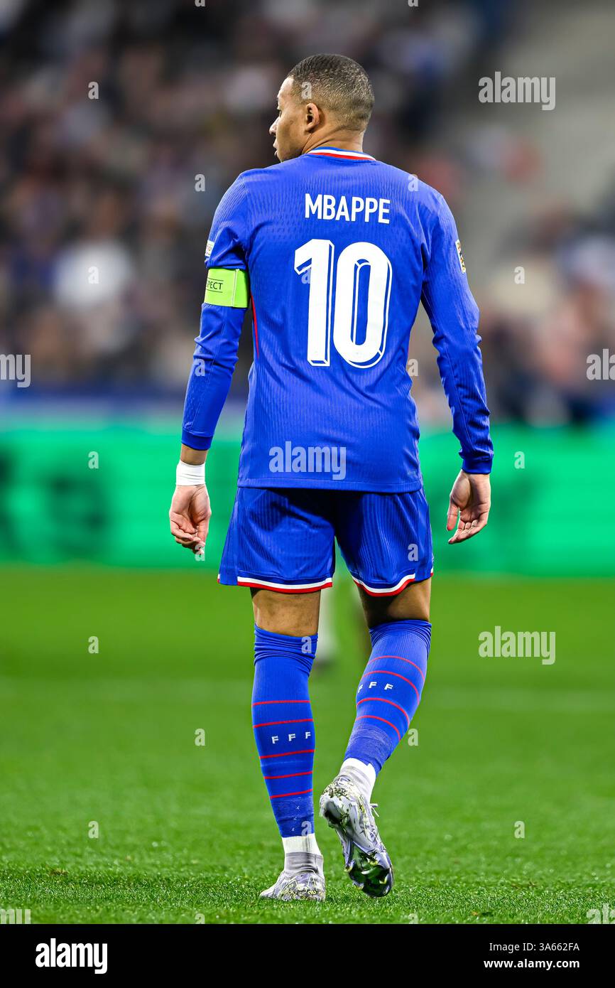 Kylian Mbappe from back during the UEFA Nations League football match ...