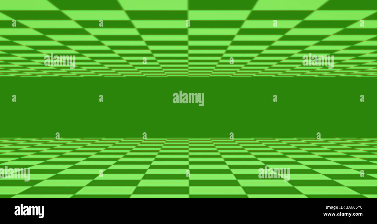 Green checkerboard squares moving at the top and bottom of a green ...