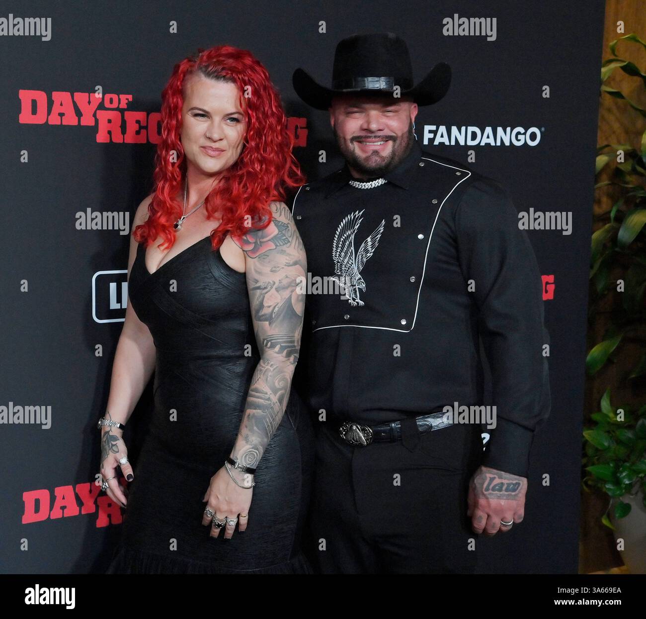 Cast member Struggle Jennings and his wife Brianna Harness attend the ...