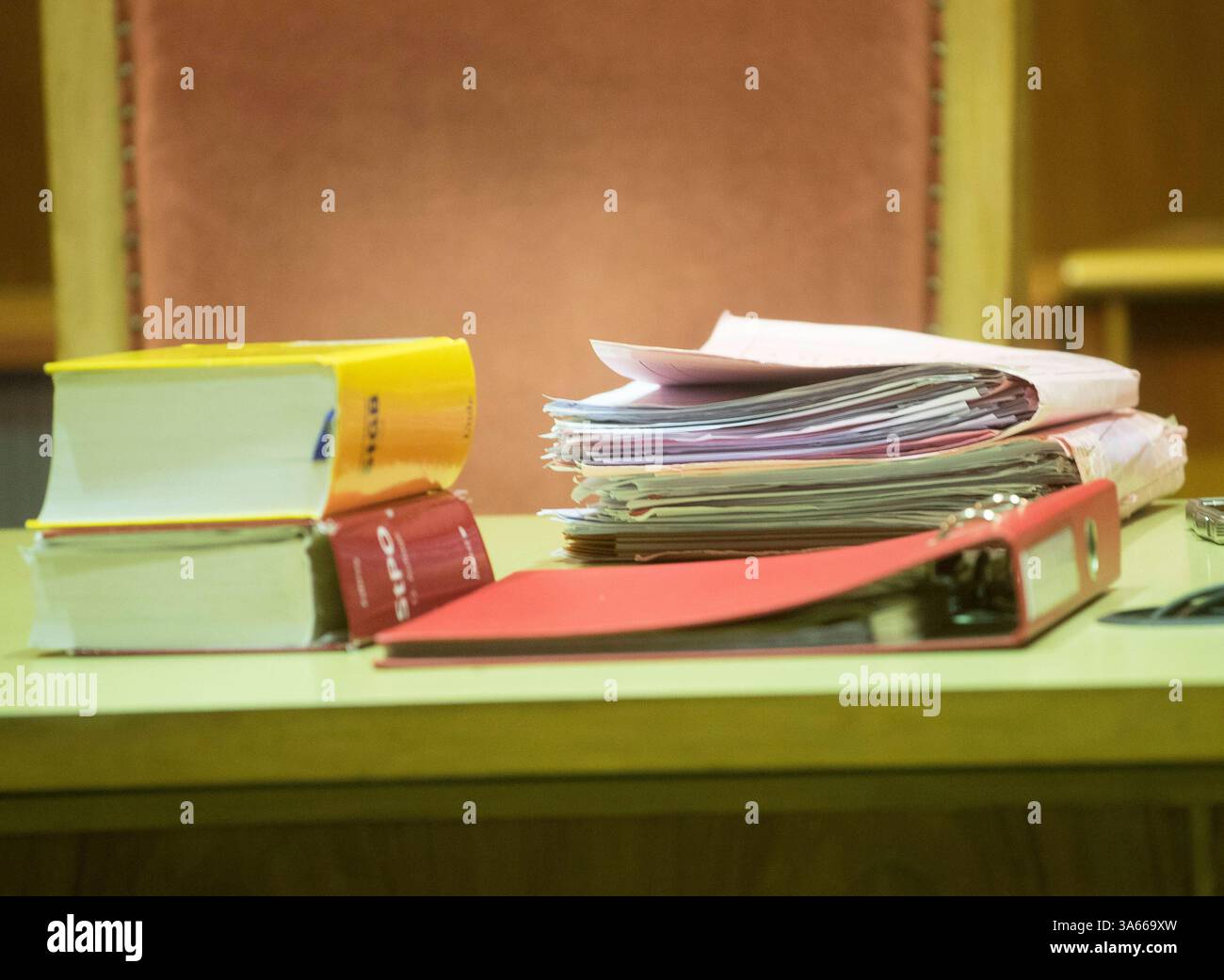 files and folders in the courtroom, justice cases on paper files and ...