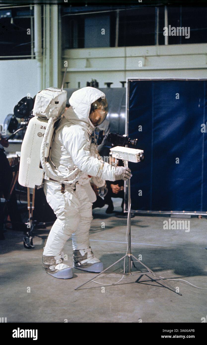 June 15, 1965 - ..(April 1969) Astronaut Neil A. Armstrong, wearing an Extravehicular Mobility ...