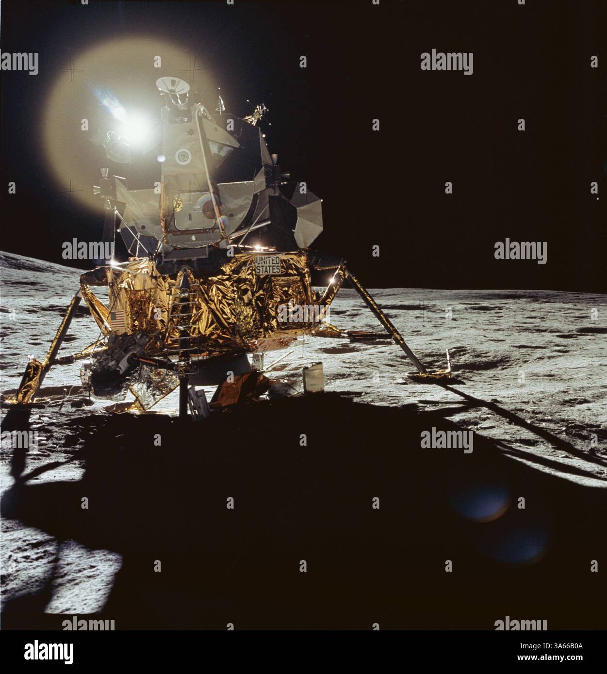 Feb. 5, 1971 - A front view of the Apollo 14 Lunar Module (LM), which ...