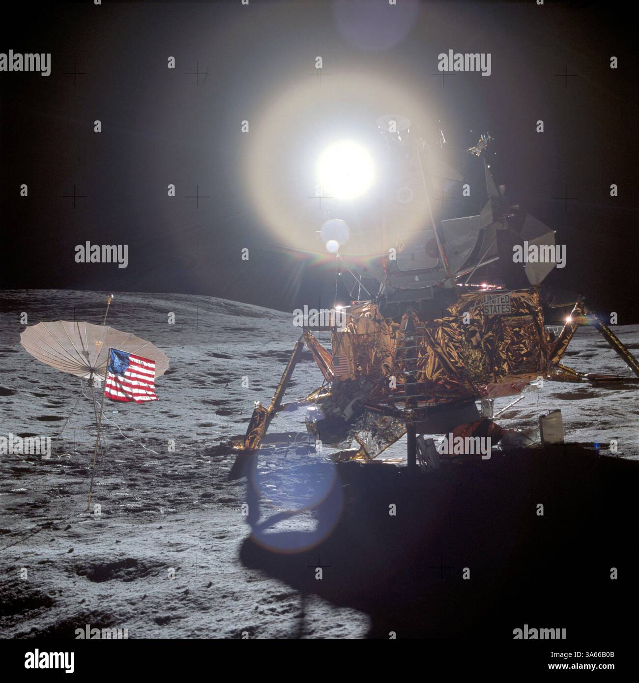 Feb. 5, 1971 - A front view of the Apollo 14 Lunar Module (LM), which ...