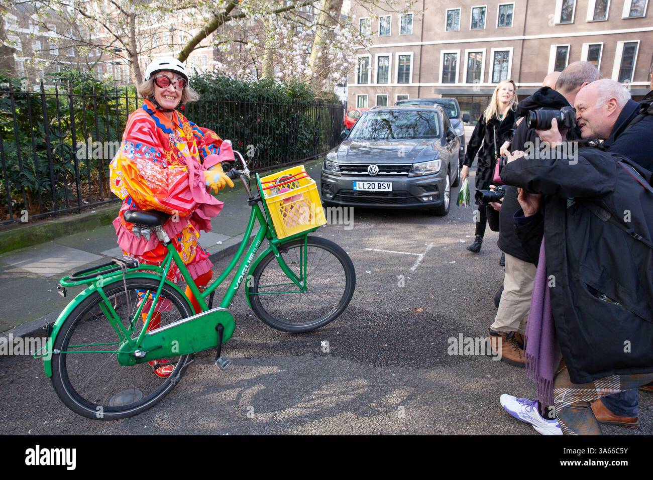 London, UK. 25th Mar, 2025. Artist and performer Grayson Perry arrives ...