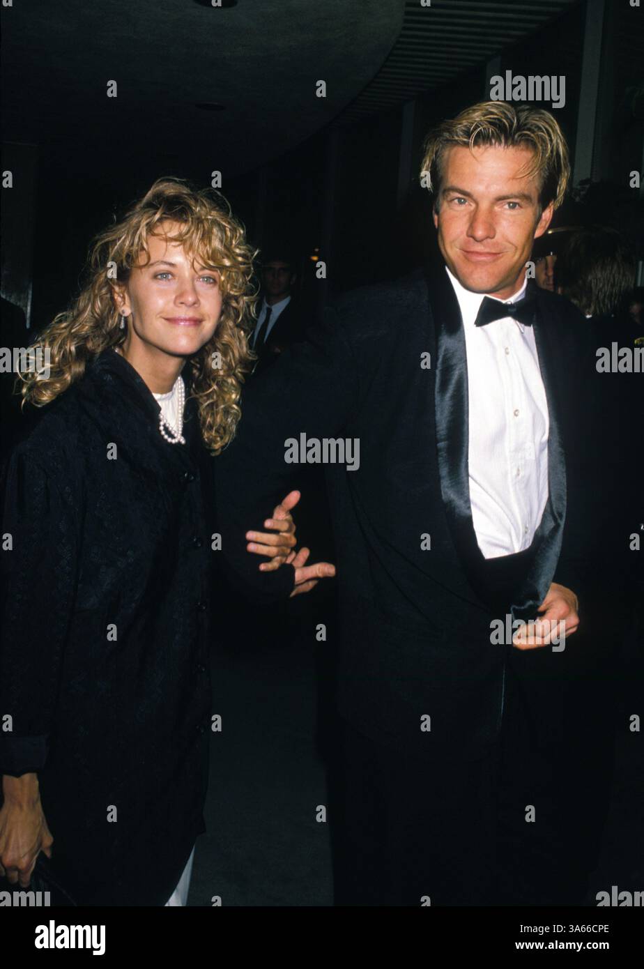 Actress MEG RYAN with husband and actor DENNIS QUAID at the AFI Tribute ...