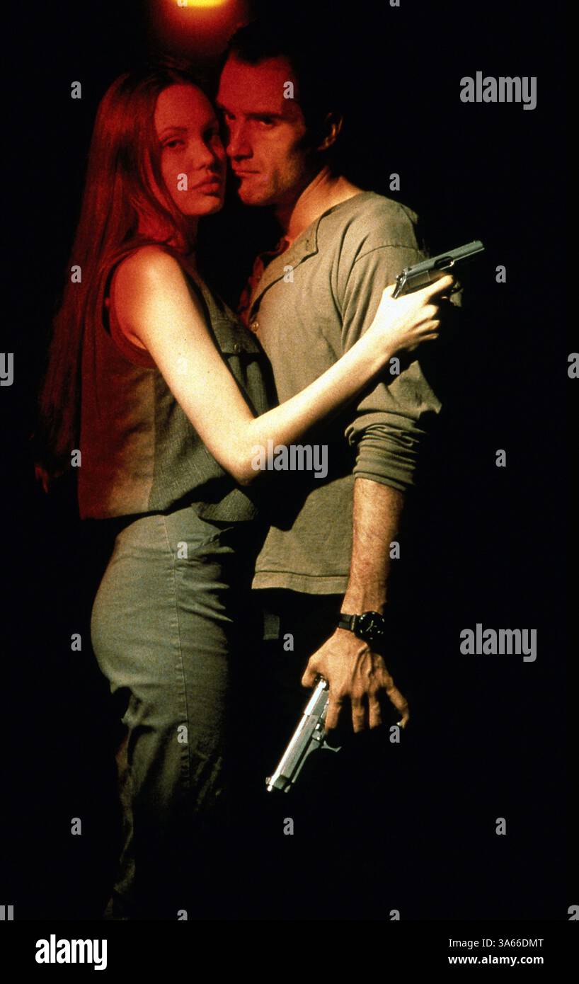 Jan 09, 1993; Los Angeles, CA, USA; ANGELINA JOLIE and ELIAS KOTEAS ...