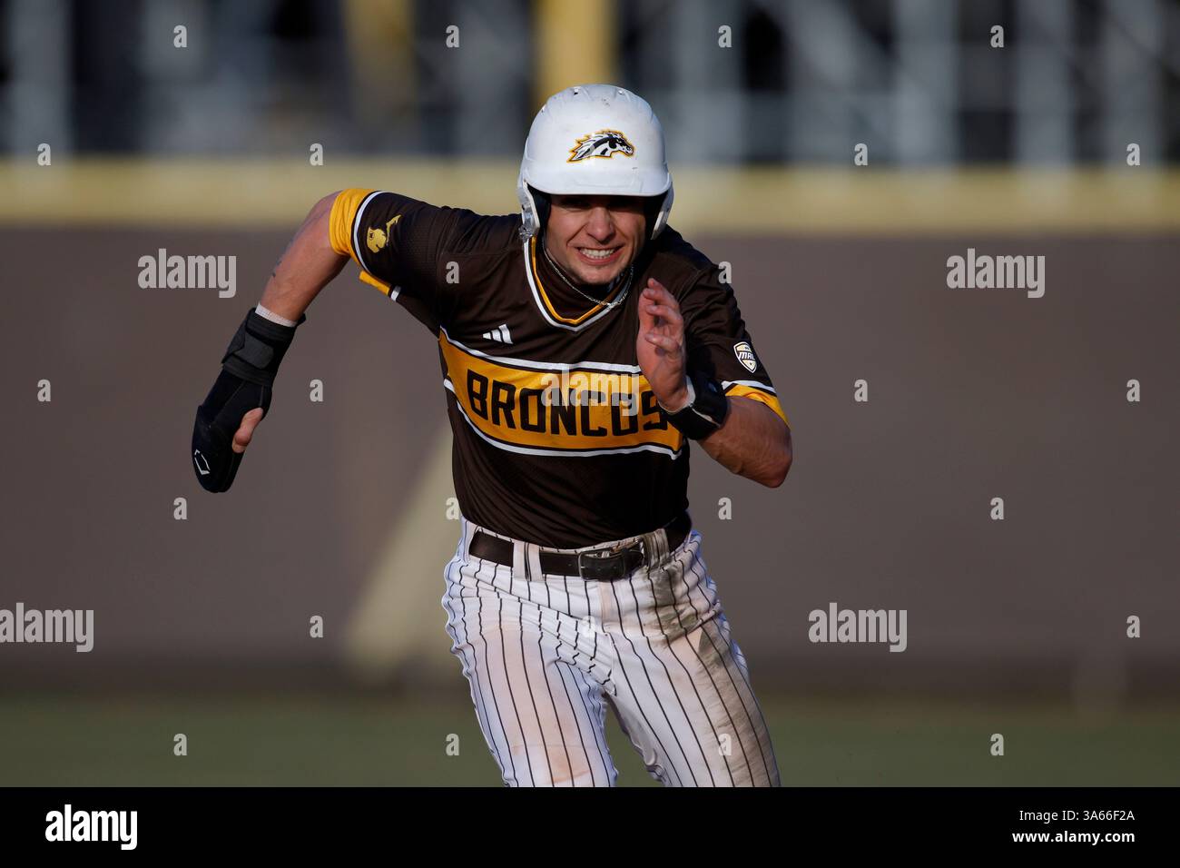 Western Michigan's Connor Ostrander plays during an NCAA baseball game ...