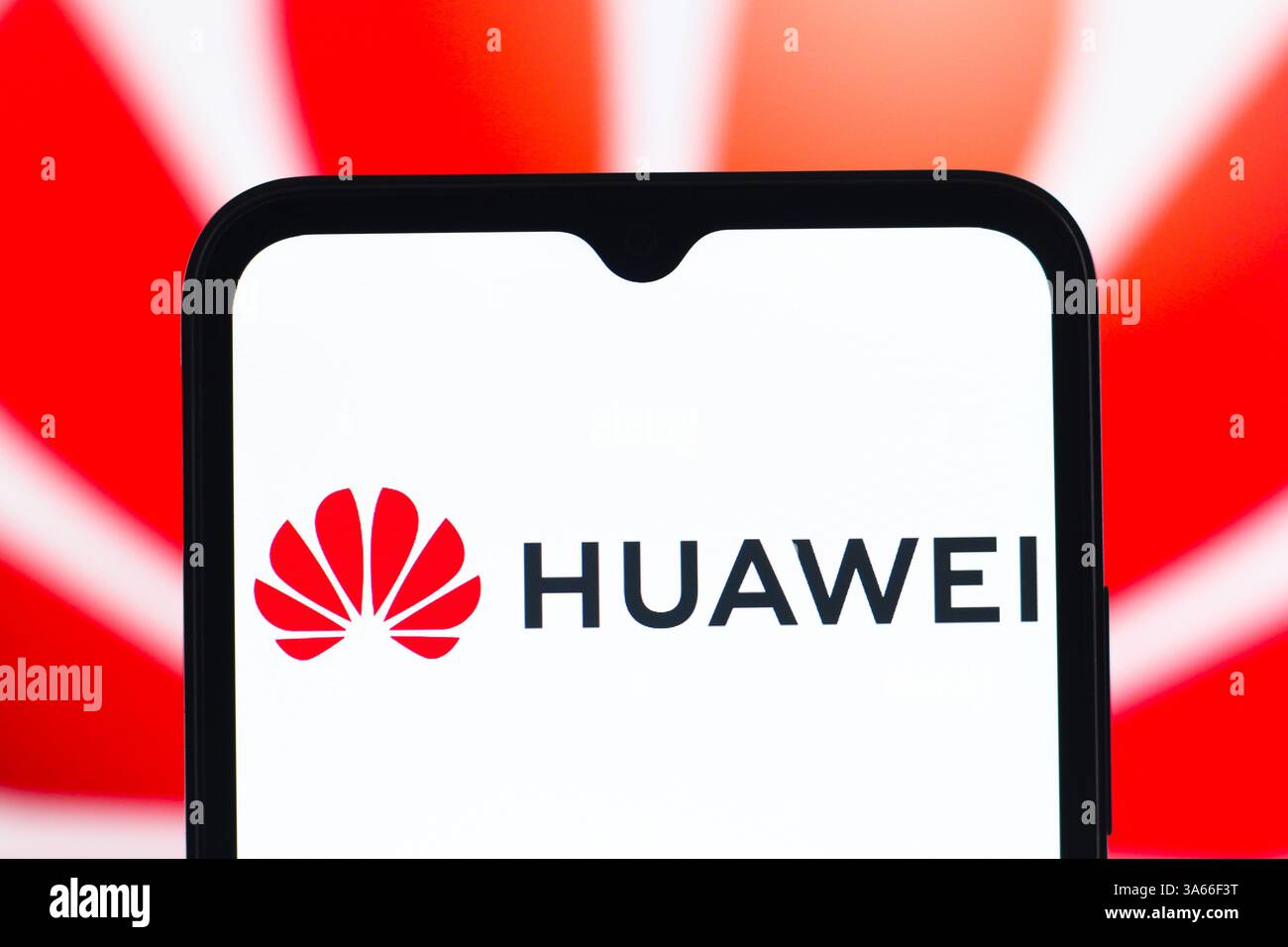 Canada. 24th Mar, 2025. In this photo illustration, the Huawei Technologies logo is seen ...