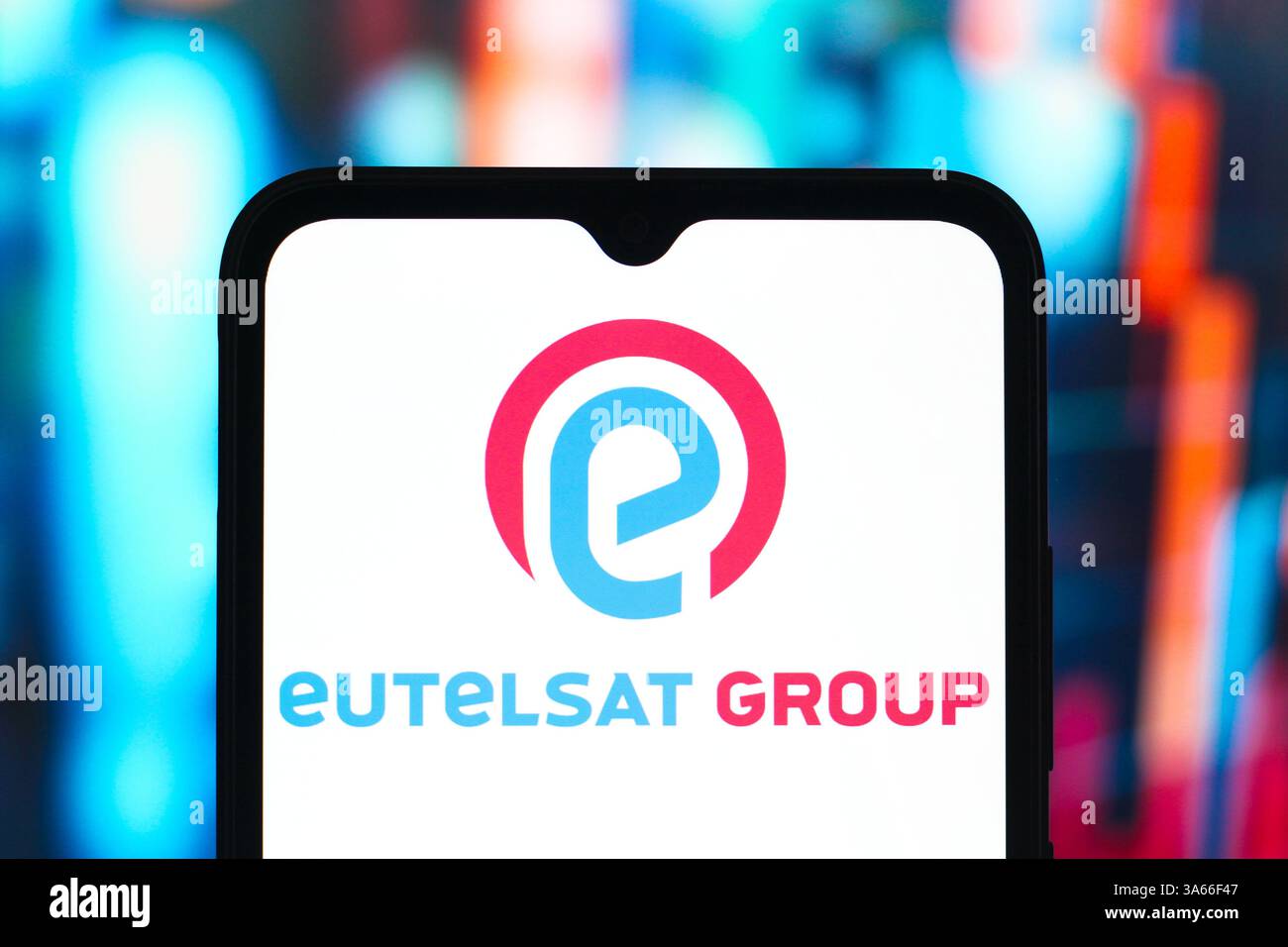 Canada. 24th Mar, 2025. In this photo illustration, the Eutelsat Group logo is seen displayed on ...