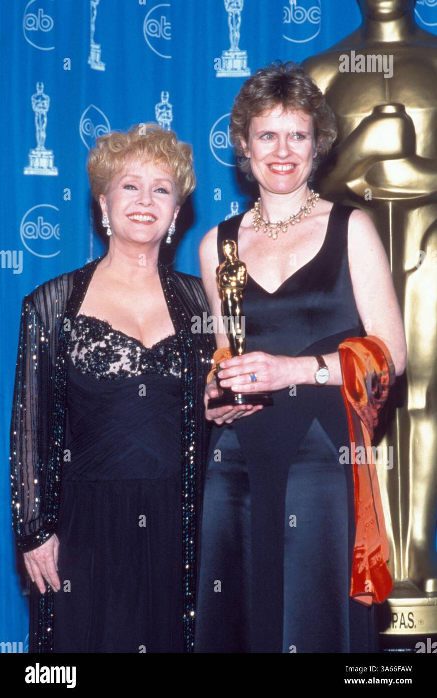 Mar 24, 1997; Los Angeles, CA, USA; Actor DEBBIE REYNOLDS with composer ...
