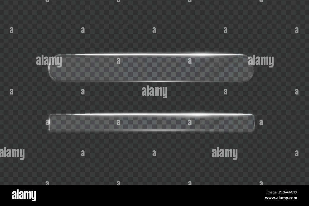 Glass transparent horizontal shape frame shining glare set, Glass ...