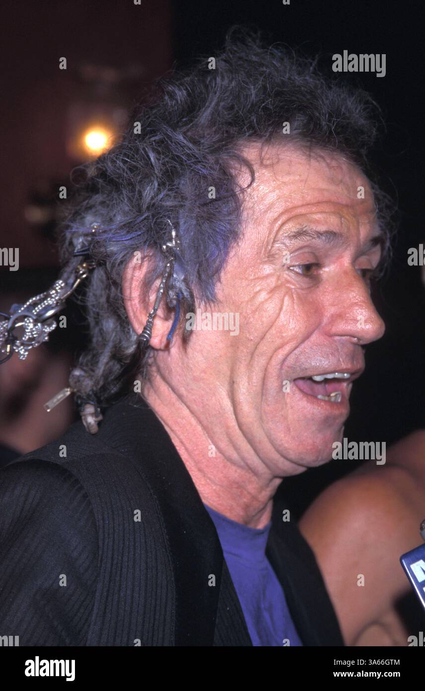 Aug 11, 1999; New York, NY, USA; Musician KEITH RICHARDS @ 'Mickey Blue ...