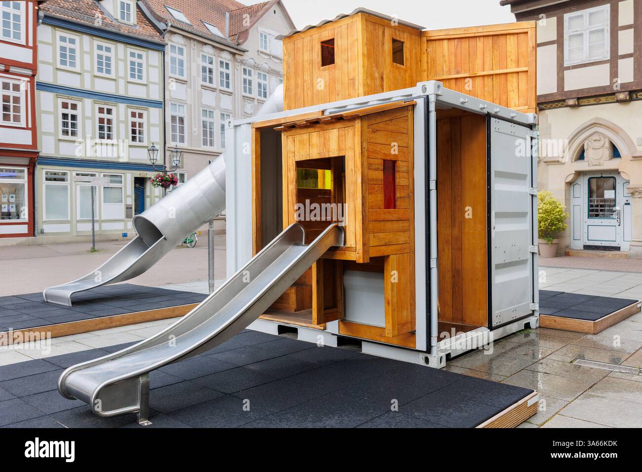 New modern eco children playground at Celle german old city center ...