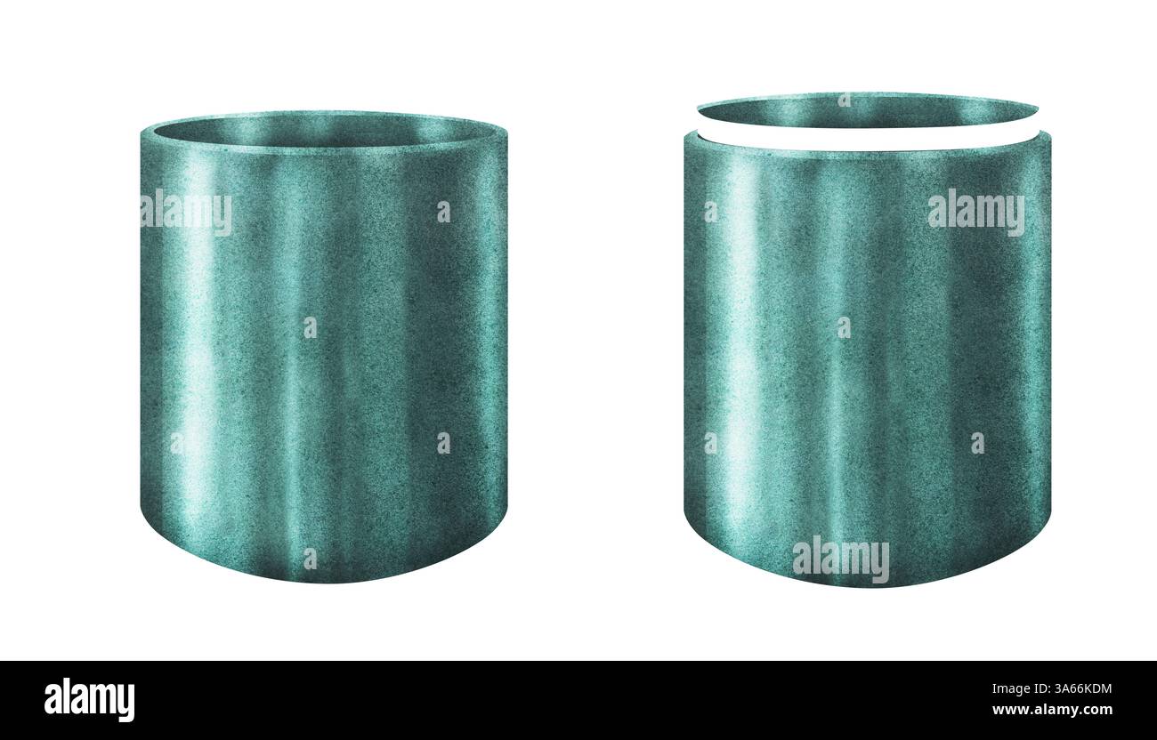 Planter with green metallic textures. Flower pot, vase for plants and ...