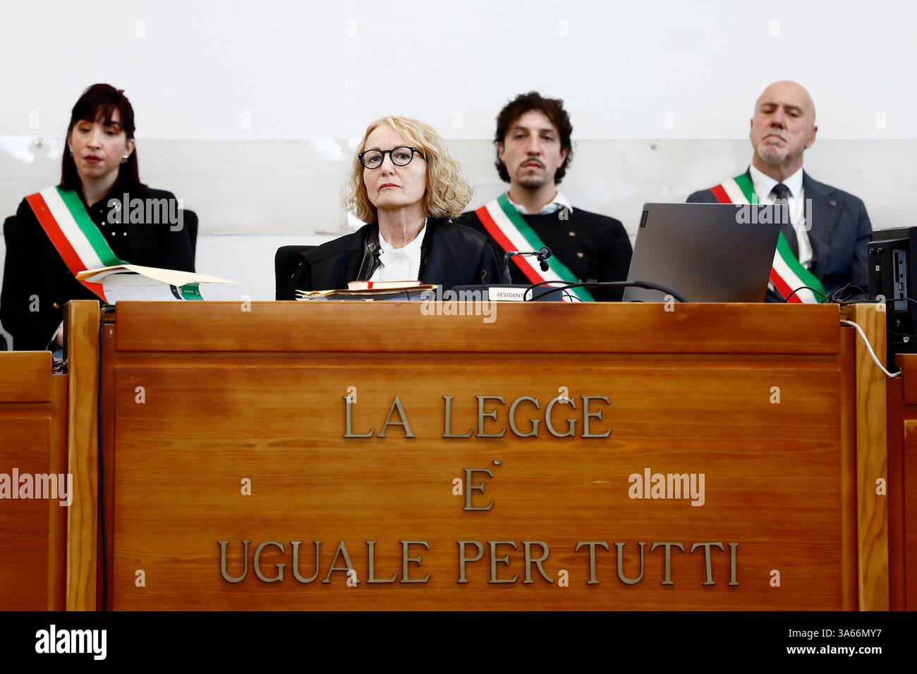 Roma, Italia. 25th Mar, 2025. La presidente della corte Antonella Capri ...