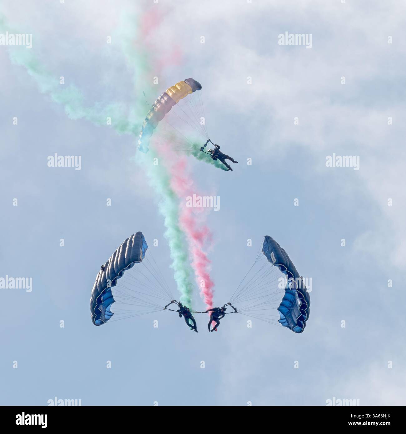 The Army Tigers FFT parachute display Team opening the 15th Bournemouth ...