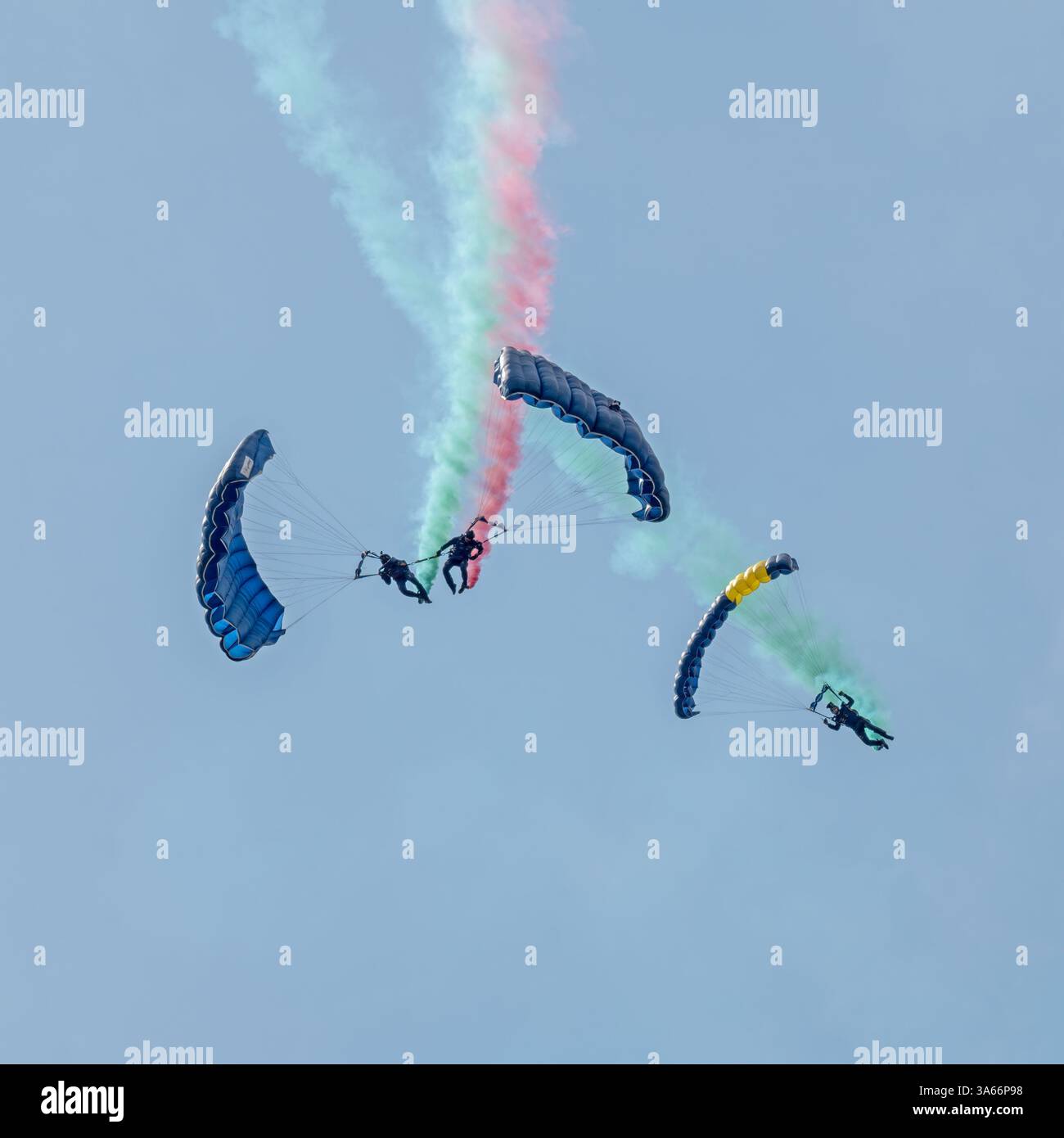 The Army Tigers FFT parachute display Team opening the 15th Bournemouth ...