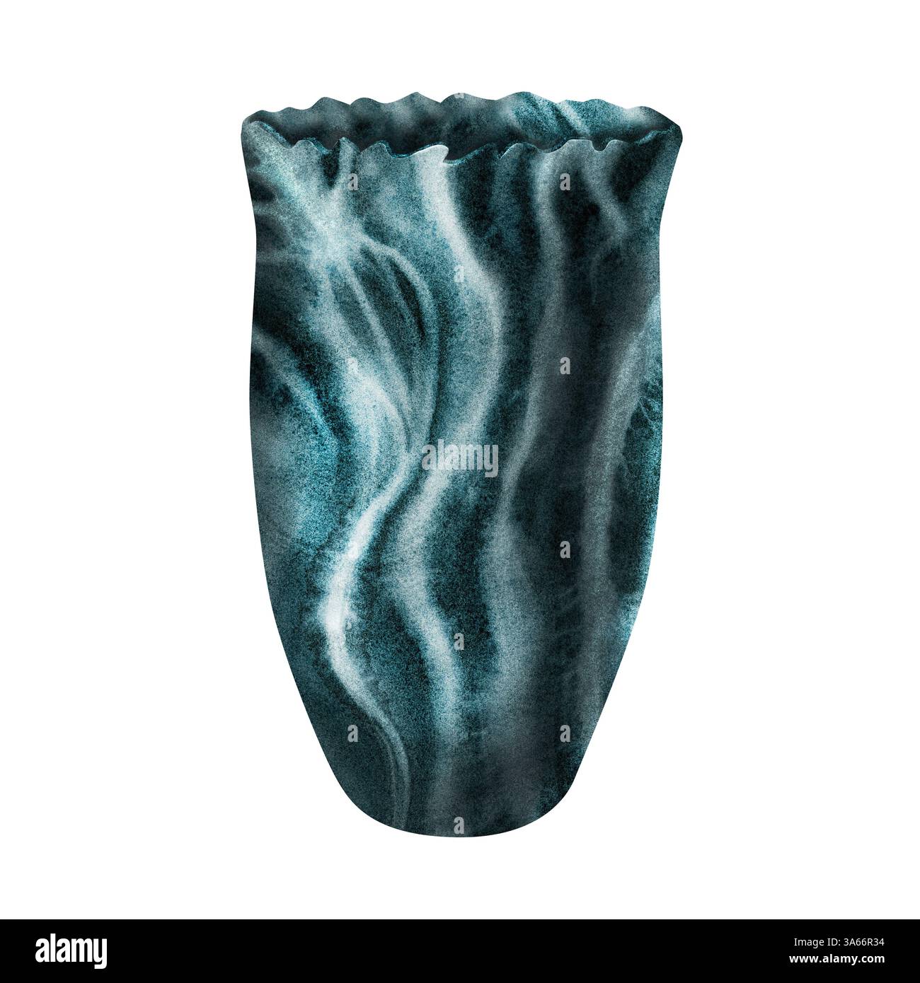 Planters, vases of various shapes with natural striped stone textures ...