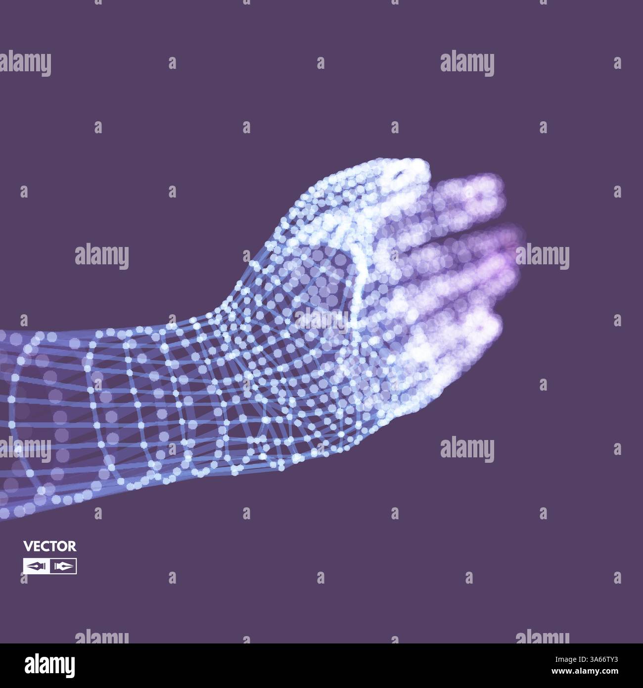 Human Arm. Hand Model. Connection structure. Future technology concept ...