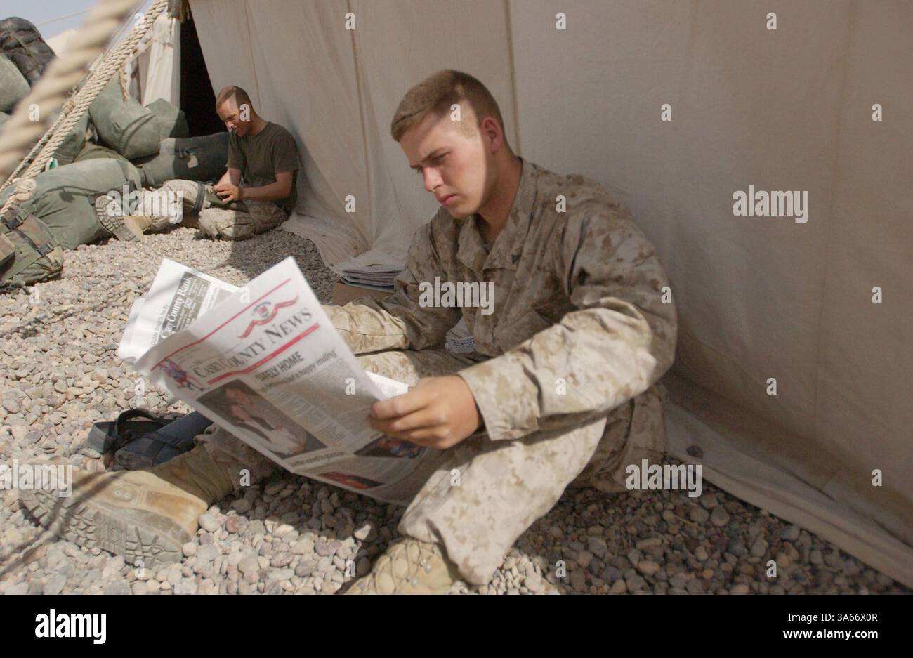 May 14, 2004; Camp Fallujah, Iraq; Lance Cpl. BRANDON J. WESLEY, a ...