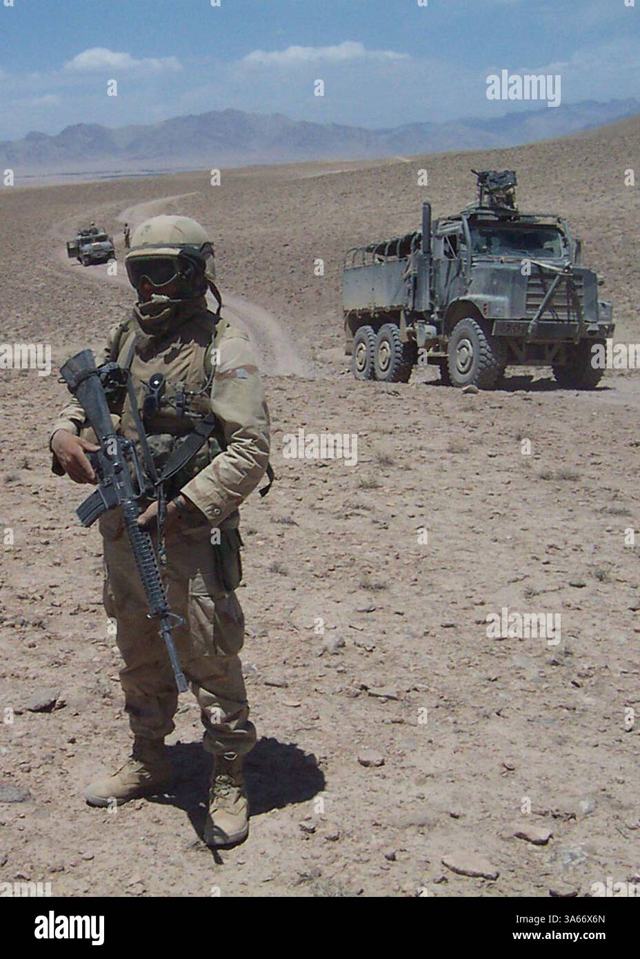 May 20, 2004; FOB Ripley, Afghanistan; A Marine with Golf Battery ...