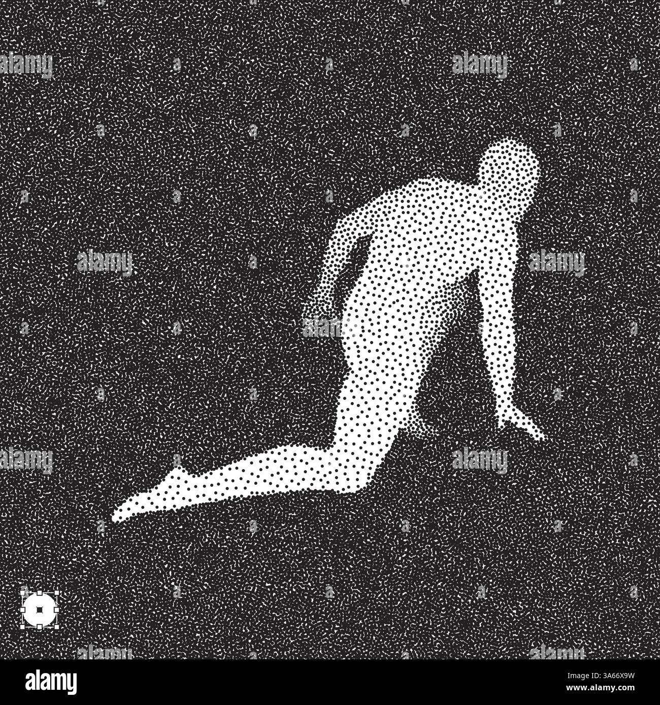 Athlete at starting position ready to start a race. Runner ready for ...