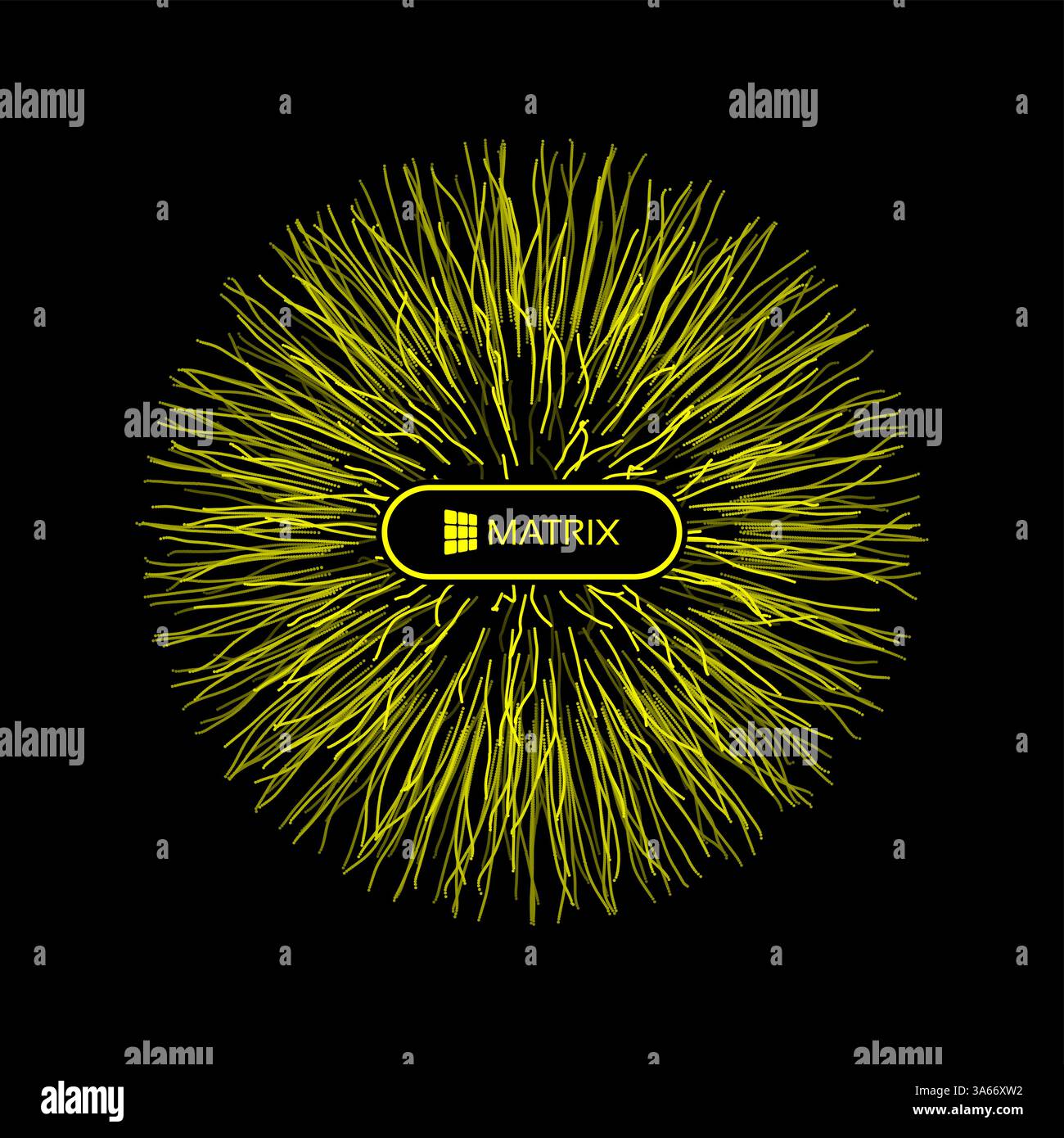 3d abstract sphere. Array with dynamic particles. Modern science and technology element. Vector ...