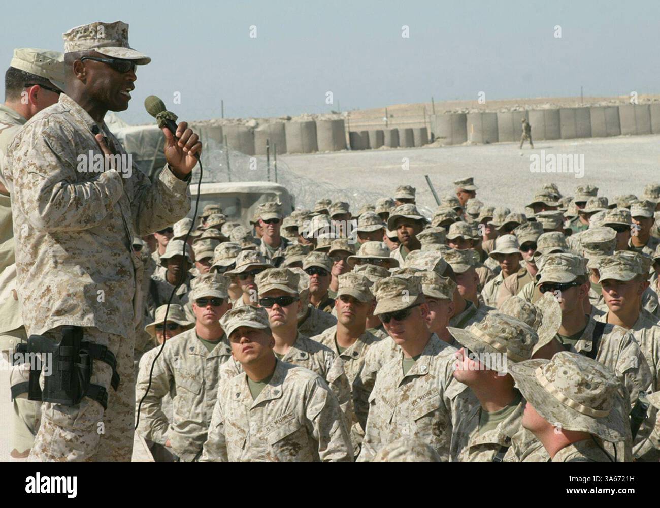 Aug 19, 2004; FOB Al Taqaddum, Iraq; The Sergeant Major of the Marine ...