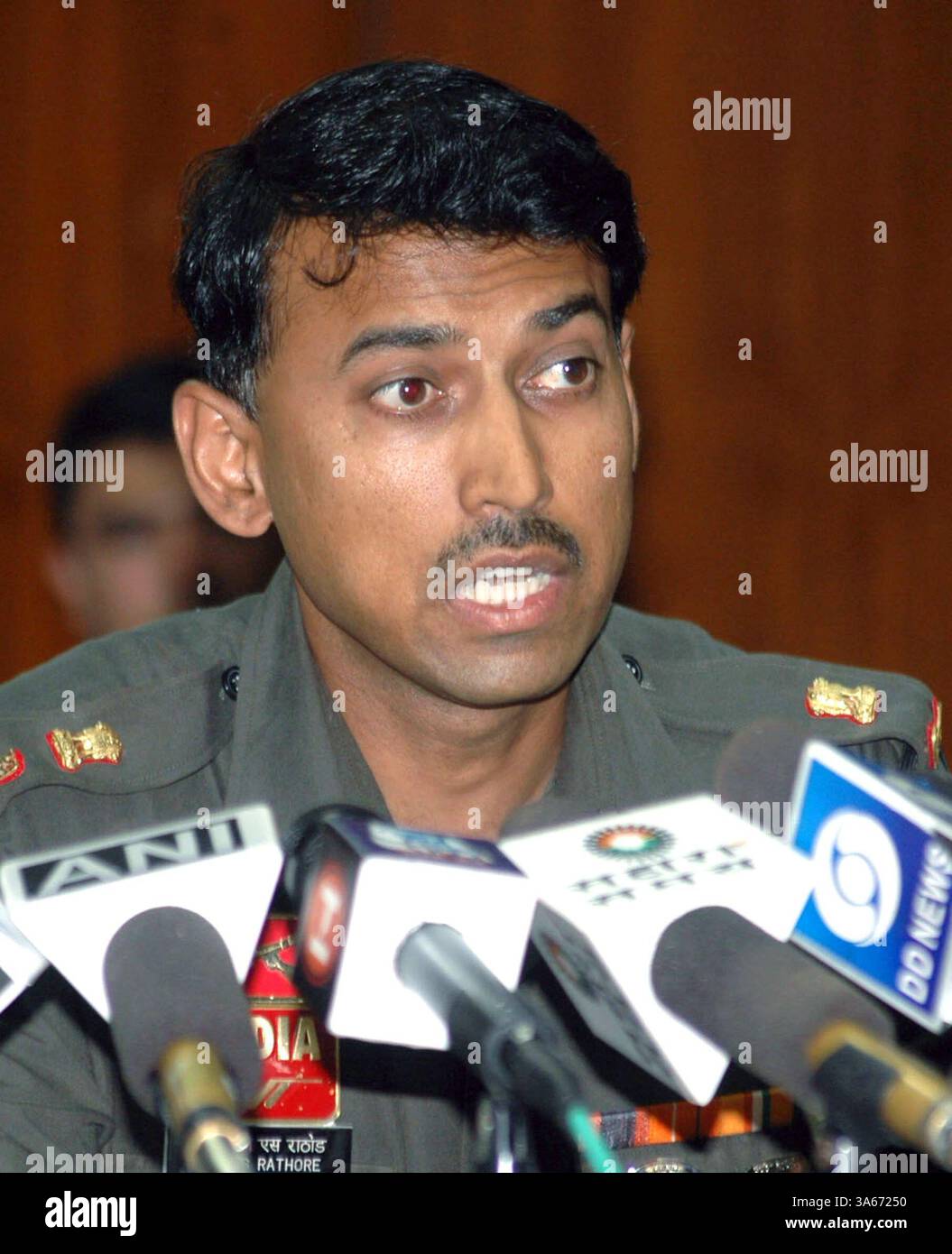 Aug 25, 2004; New Delhi, INDIA; Major RAJYAVARDHAN SINGH RATHORE, India ...