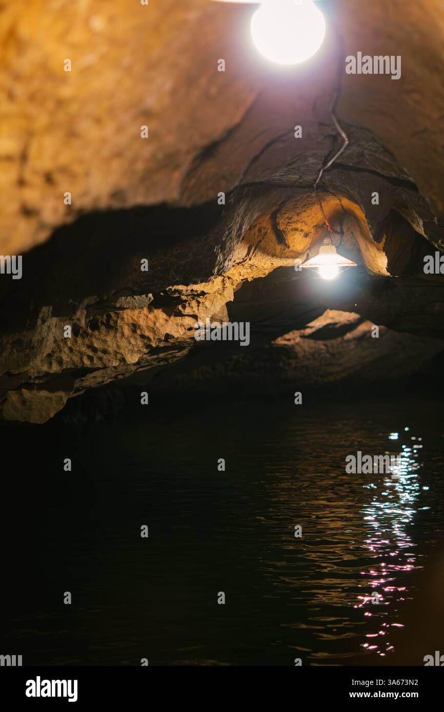 Inside a limestone cave at Trang An Landscape Complex Stock Photo - Alamy