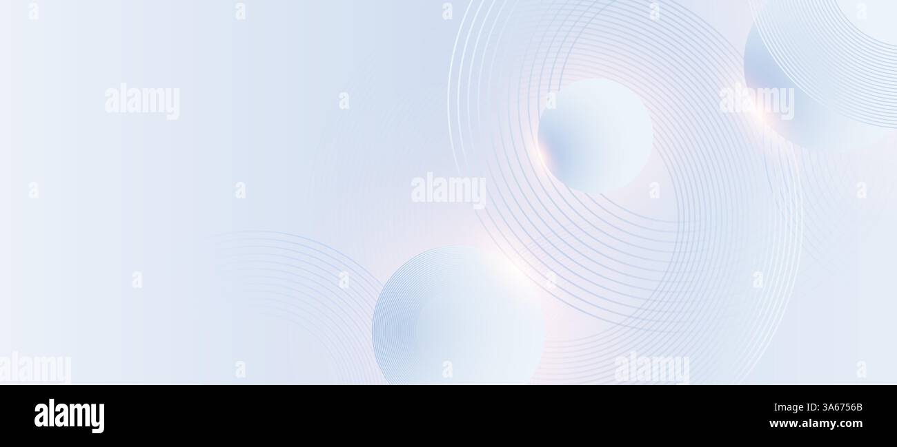 Modern abstract blue background with circular lines. Geometric stripe ...