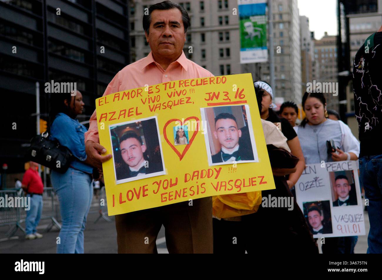 Sep 11, 2004; New York, NY, USA; Ceremony at the World Trade Center ...