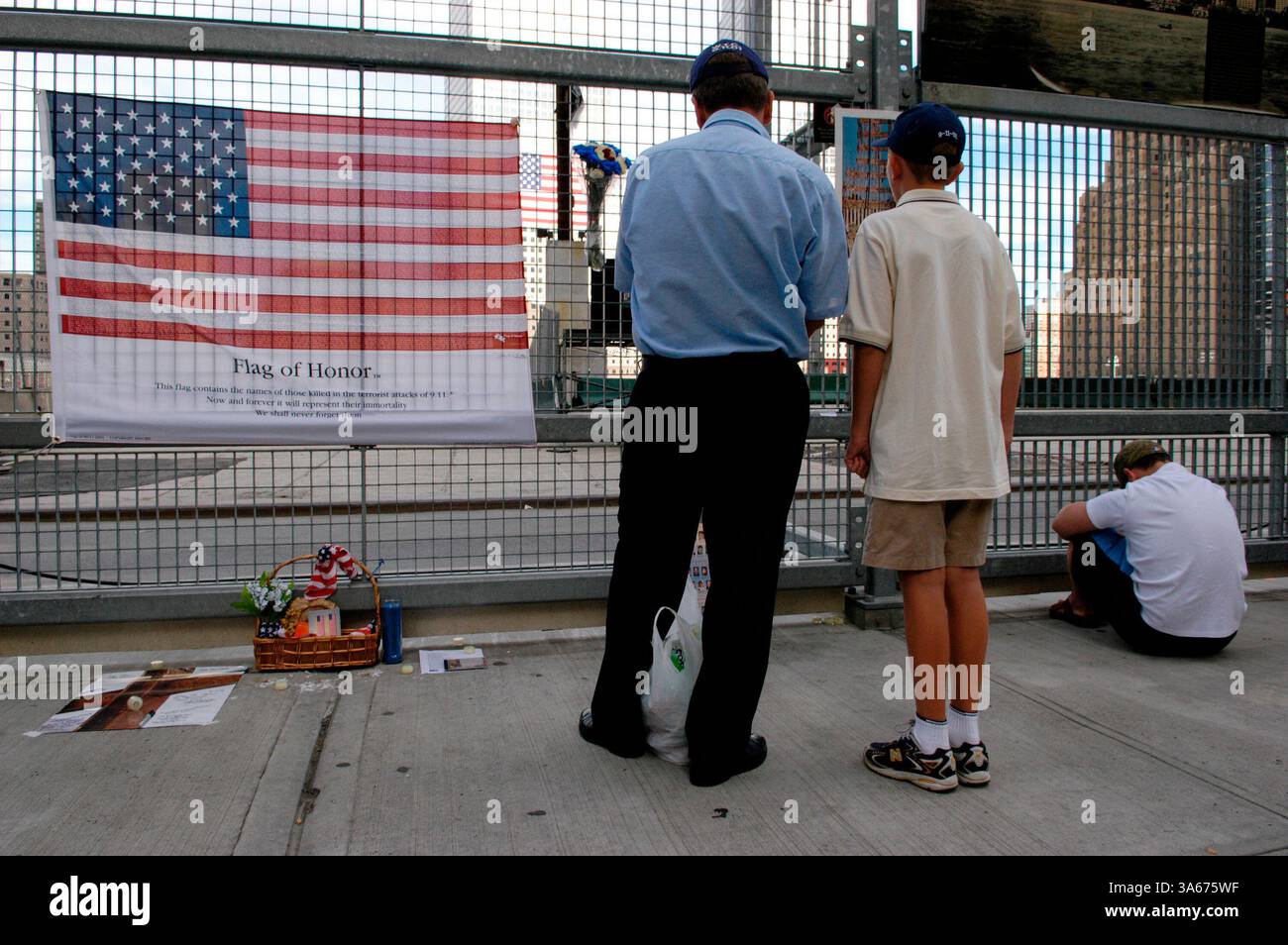 Sep 11, 2004; New York, NY, USA; Ceremony at the World Trade Center ...