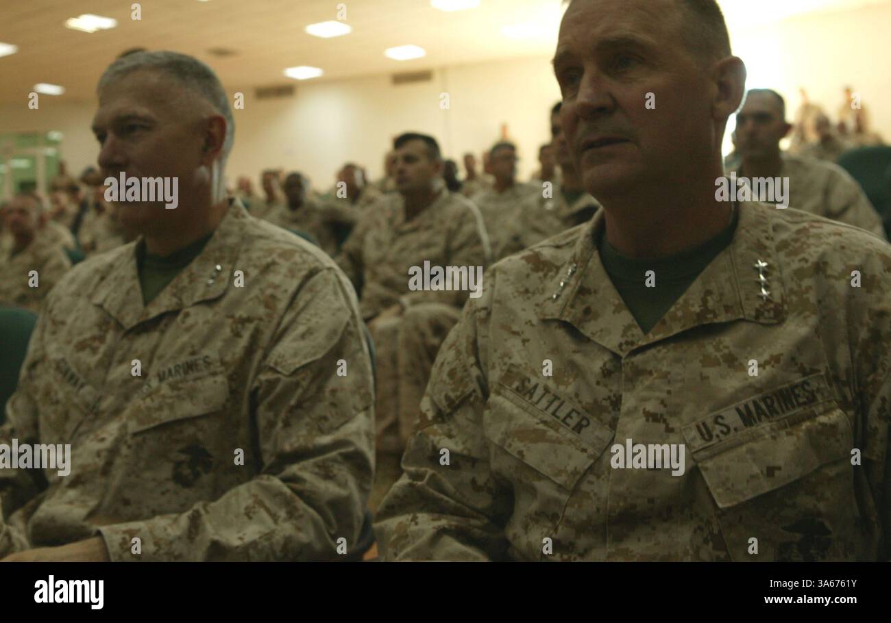 Sep 12, 2004; Camp Fallujah, Iraq; Lt. Gen. JAMES T. CONWAY (right) and ...