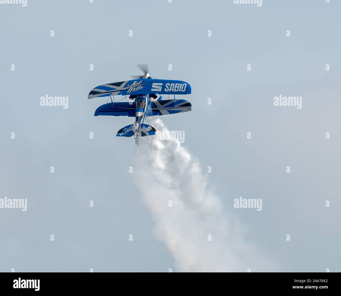 Richard Godwin in a Super Pitts Muscle Biplane performing at 15th ...