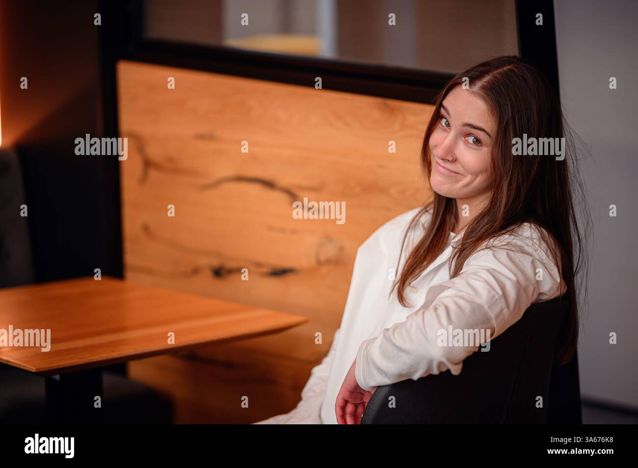 Gentle smile leans hi-res stock photography and images - Alamy