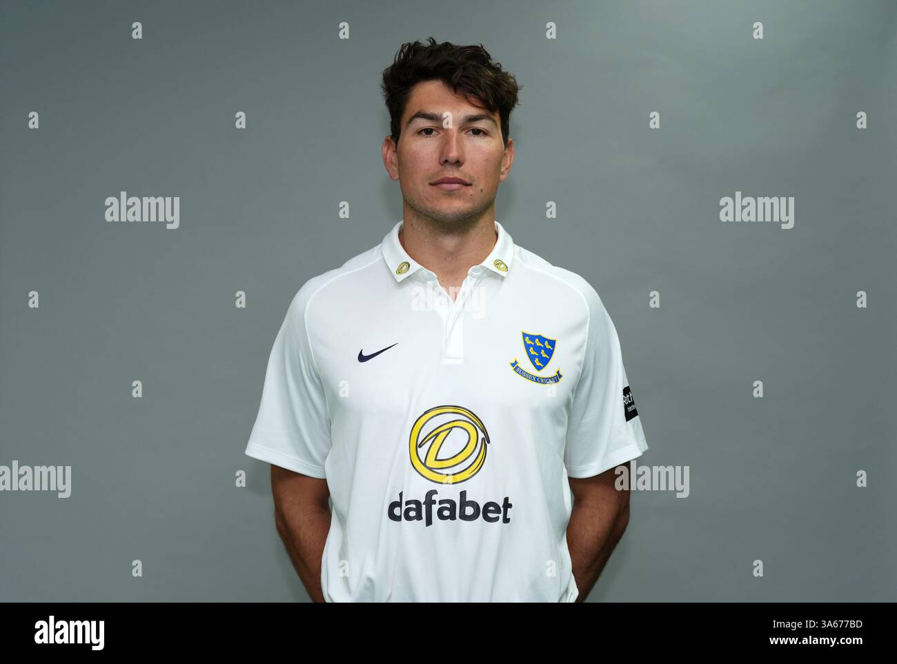 Sussex's Ari Karvelas poses for a photo during a media day at The 1st ...