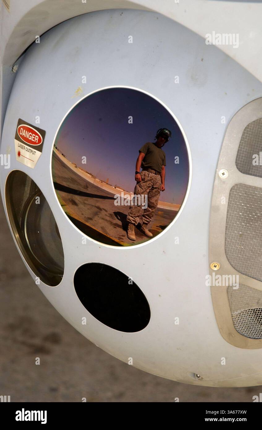 Sep 30, 2004; Al Asad, Iraq; Mounted just under the nose of one of ...