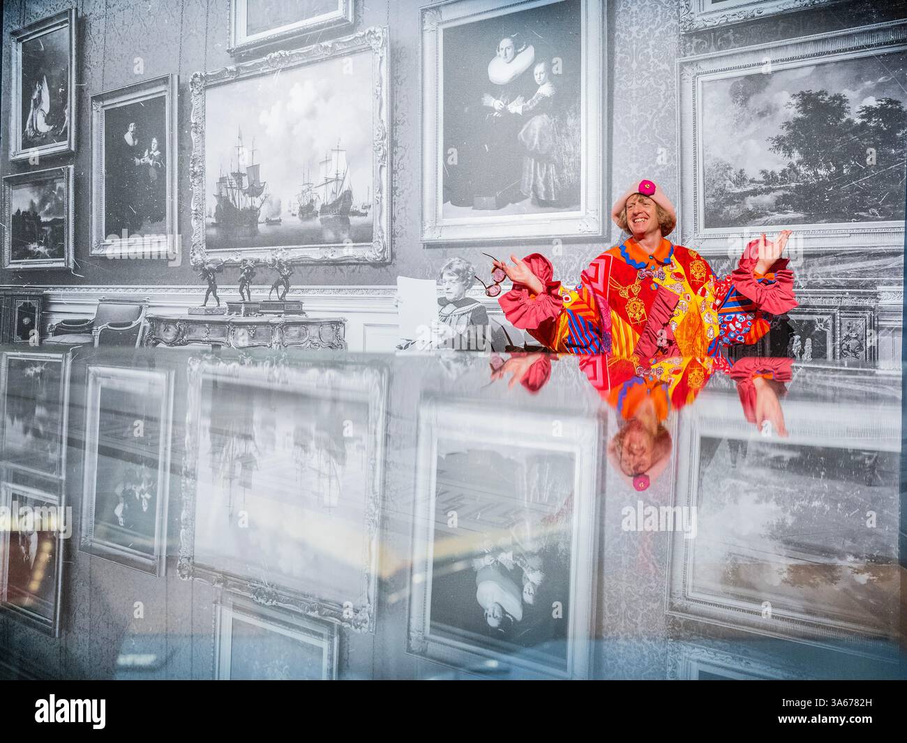 London, UK. 25th Mar, 2025. The artist in front of 'The Artist Shirley ...