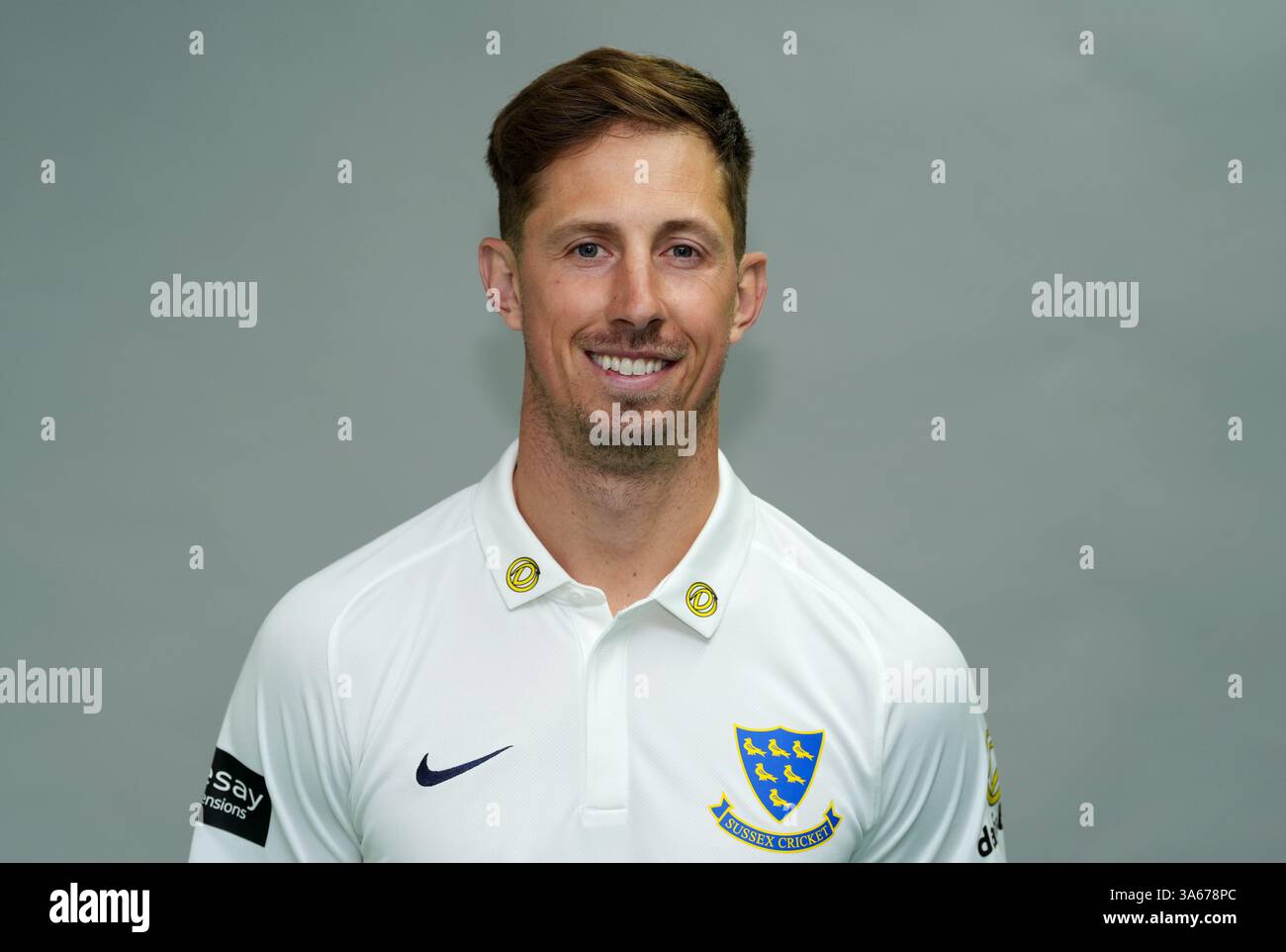 Sussex's John Simpson poses for a photo during a media day at The 1st ...