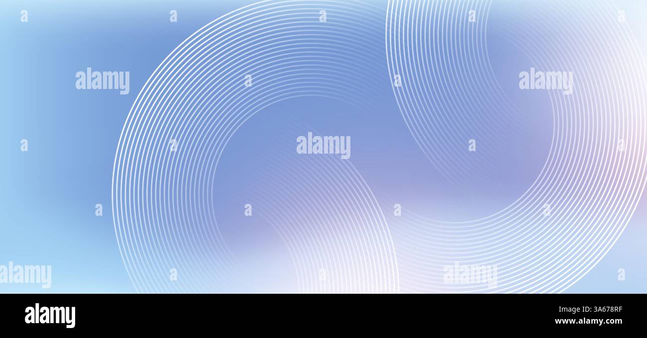 Modern abstract blue background with circular lines. Geometric stripe ...