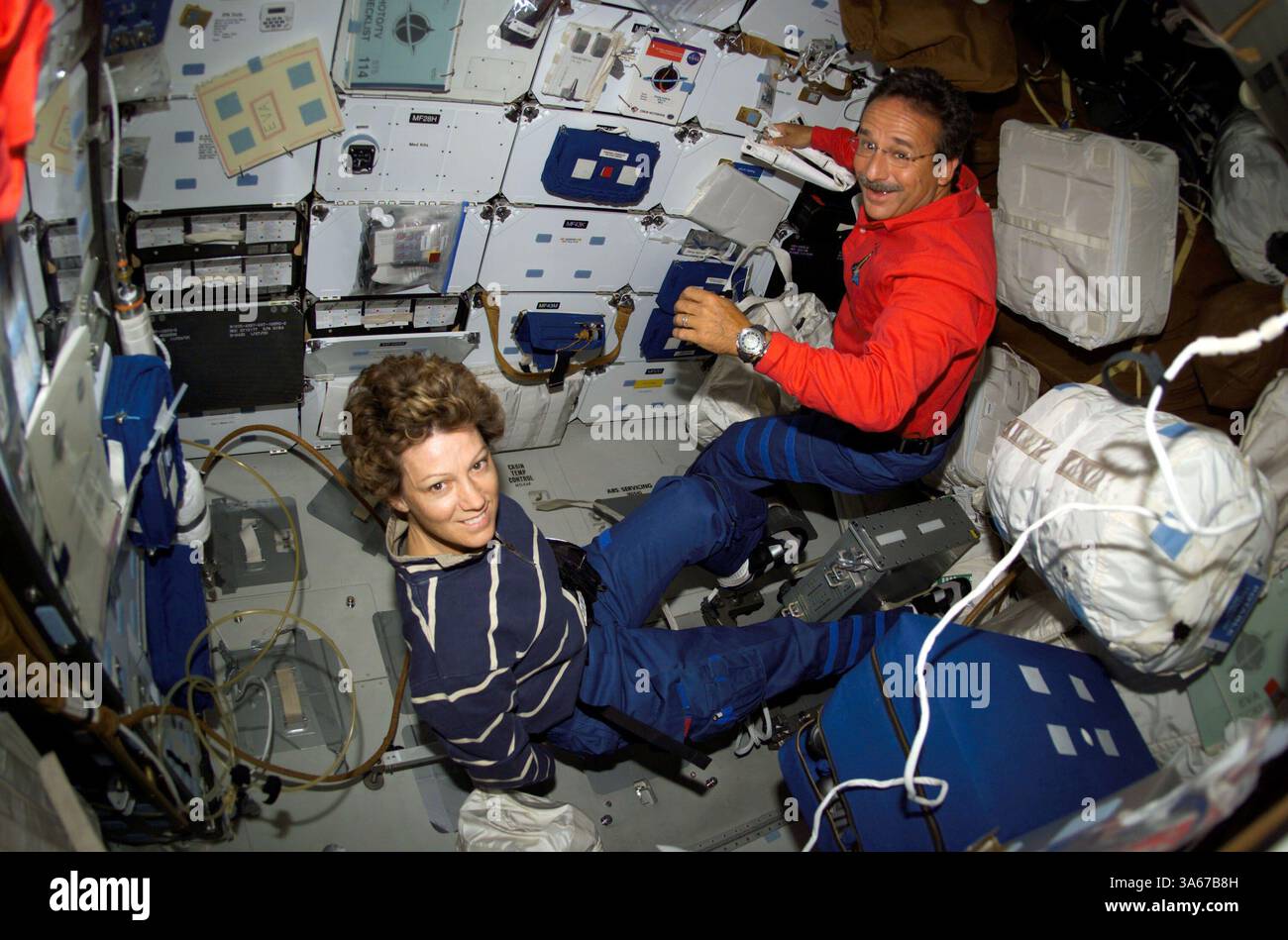 Aug 04, 2005; Astronaut EILEEN M. COLLINS, STS-114 commander, works out ...