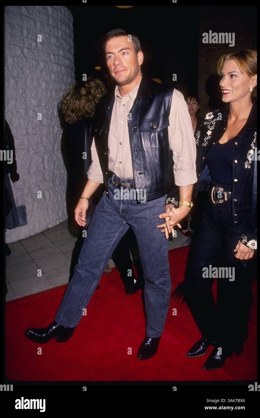 May 12, 1994; Hollywood, CA, USA; Actor JEAN-CLAUDE VAN DAMME and his ...